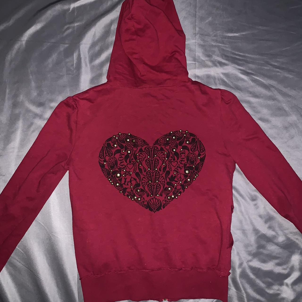 Alt cyber y2k blood red hoodie vintage rare hard to... - Depop