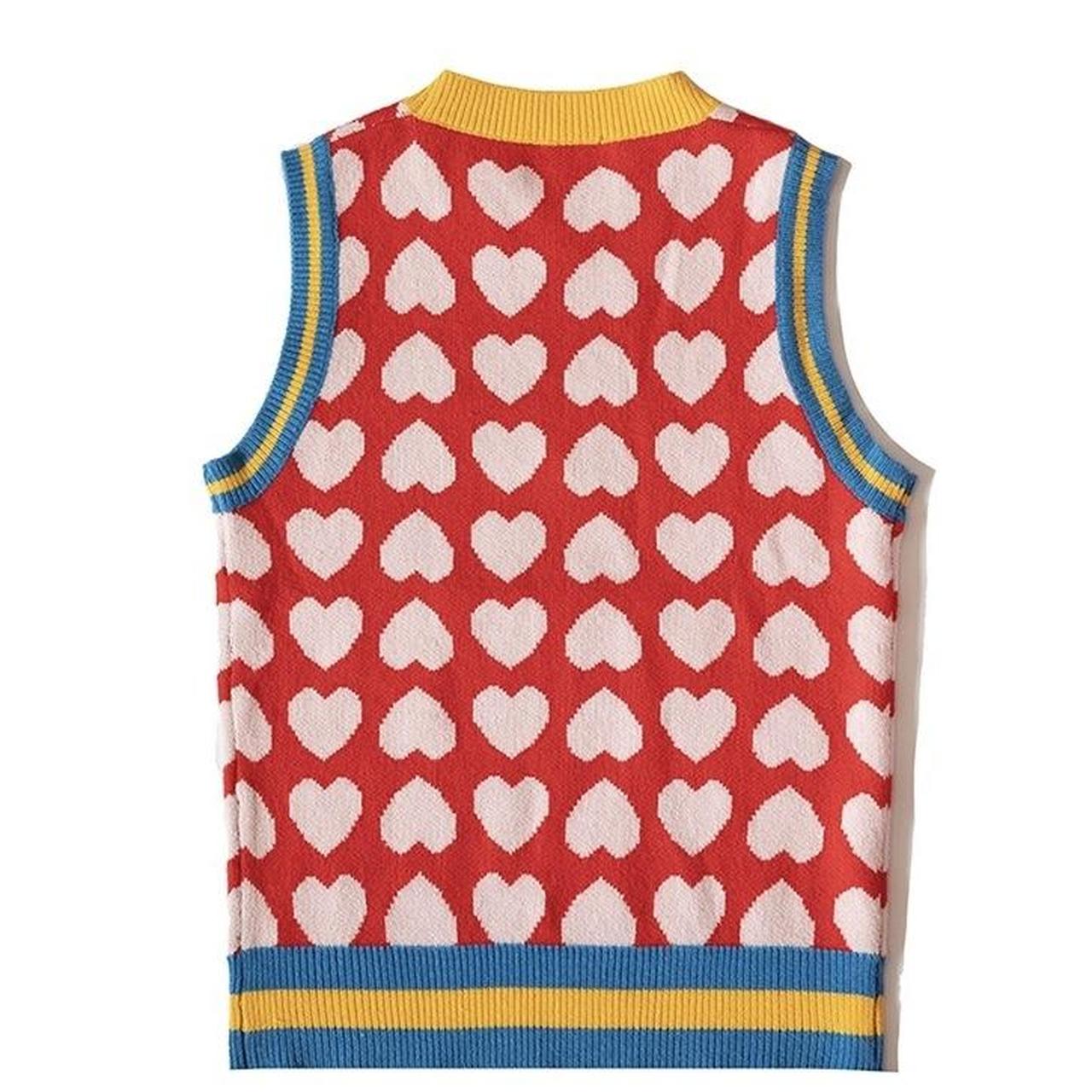 Rainbow color knit top vest - Depop