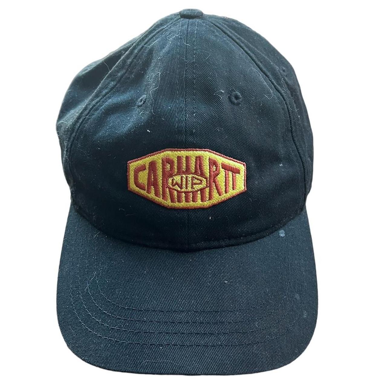 Carhartt WIP Men's Black and Yellow Hat | Depop