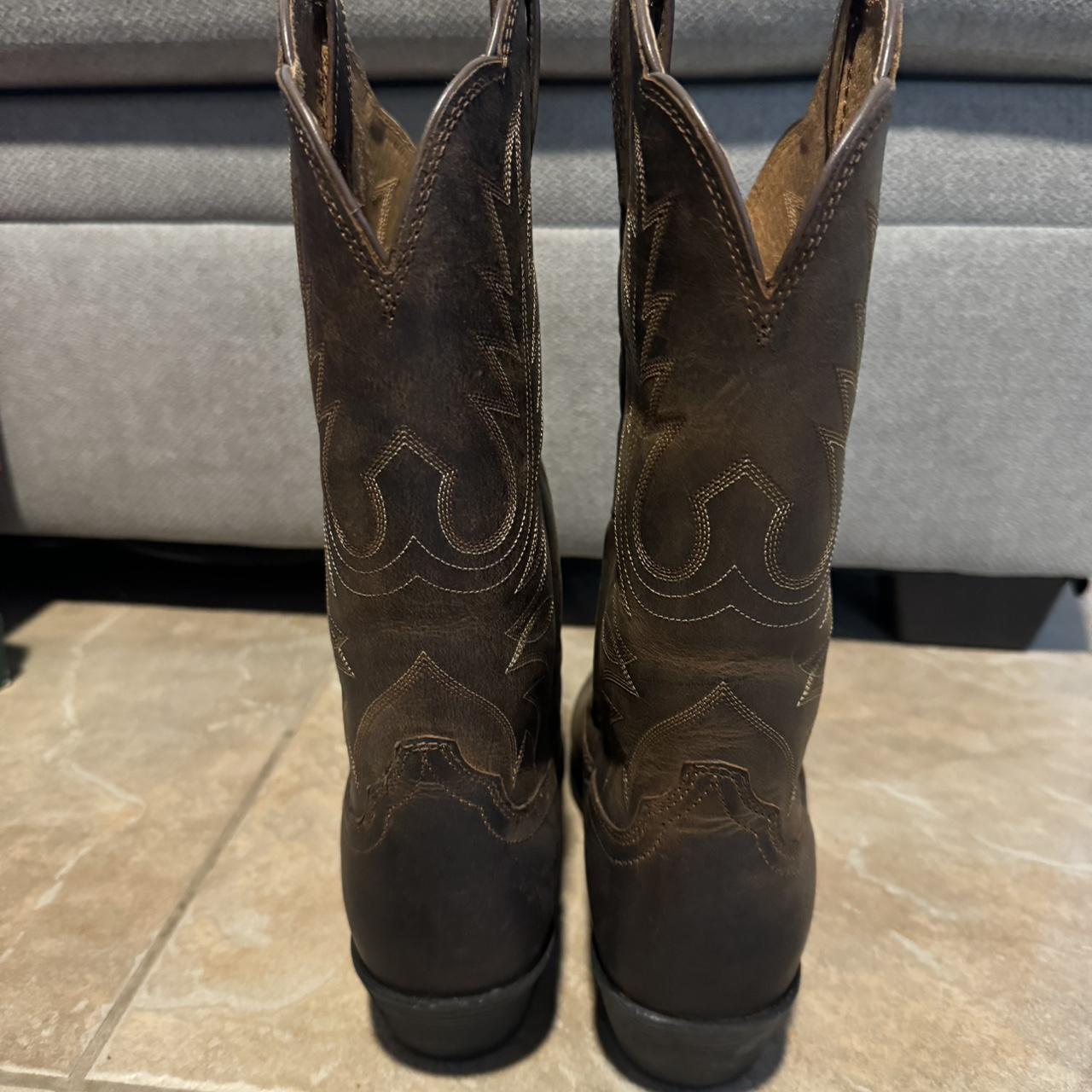 Ariat Brown Leather Cowboy Boots Women’s 8 - Depop