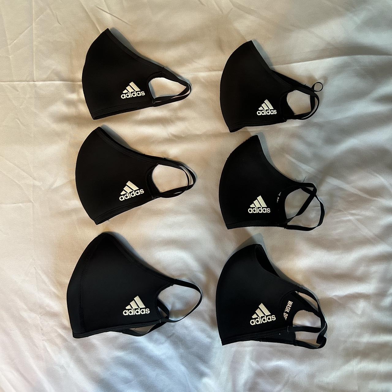 Black & White Adidas Reusable Face Masks Bundle of... | Depop
