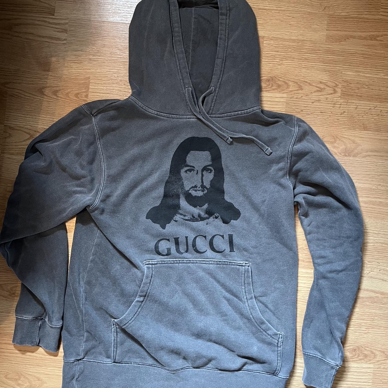 Local Boogeyman Jesus Gucci hoodie. Marked small but... - Depop