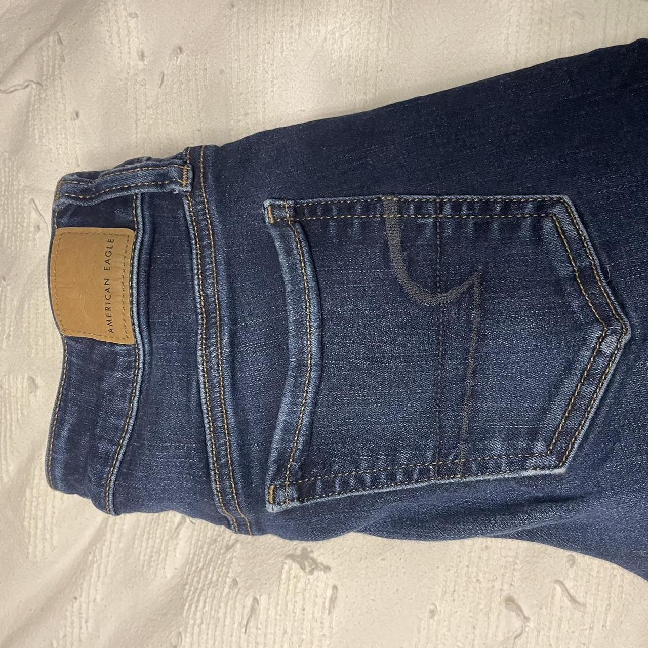American Eagle Next Level Stretch Dark Wash Jeggings Depop