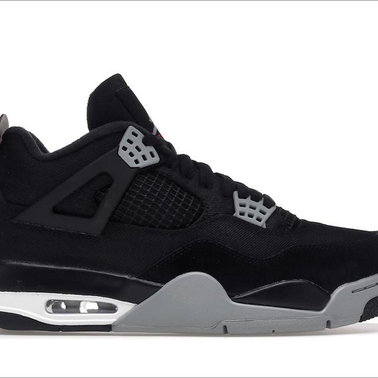 Air Jordan 4 Retro Se Black Canvas Gs Size 8 5 Depop