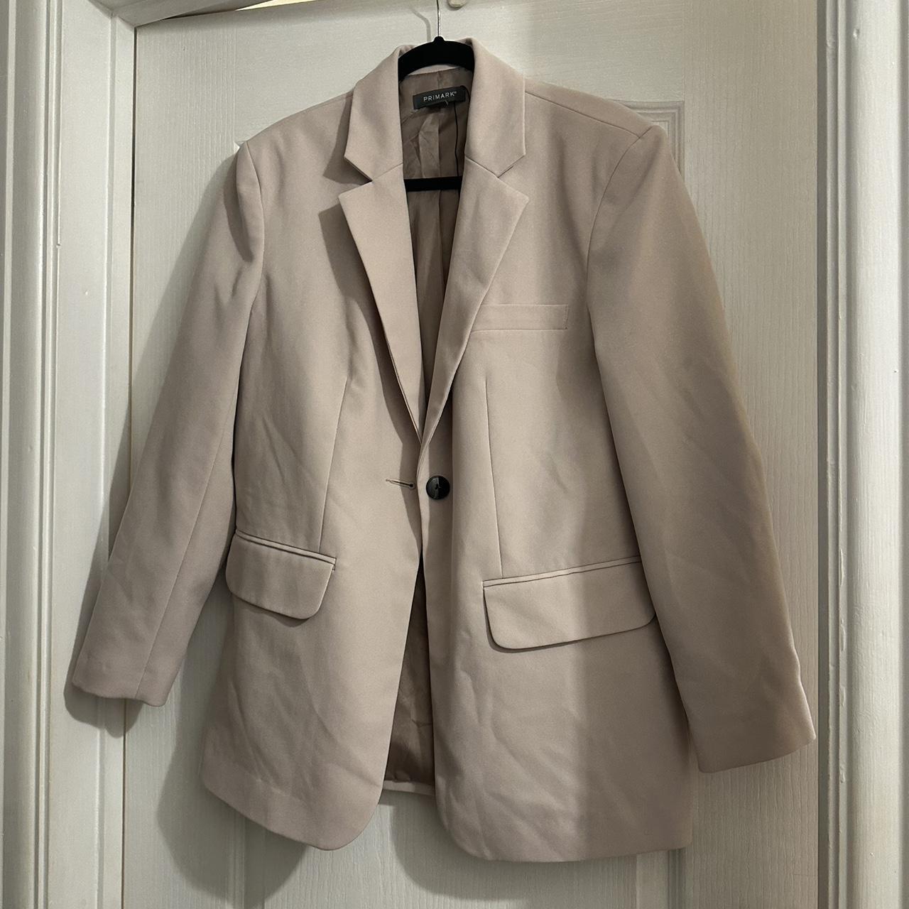 Primark cream/beige blazer size uk 8. In excellent... - Depop