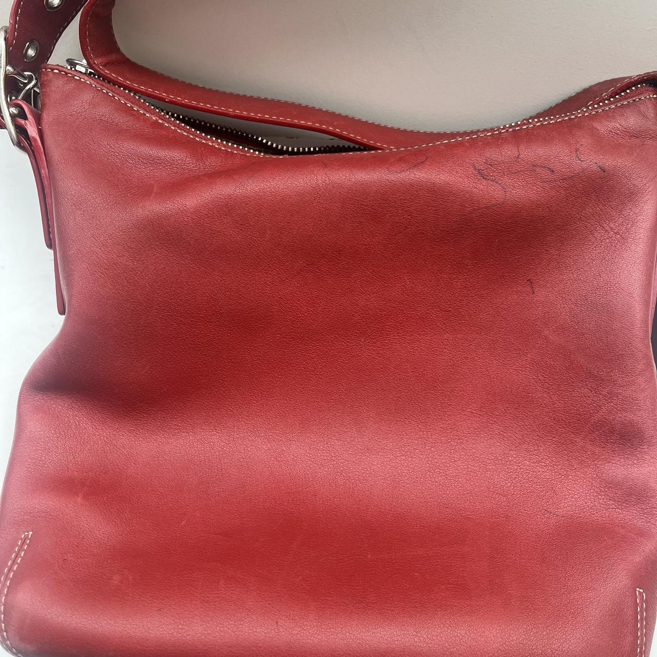 Vintage COACH 9326 Red Leather Legacy Convertible... - Depop
