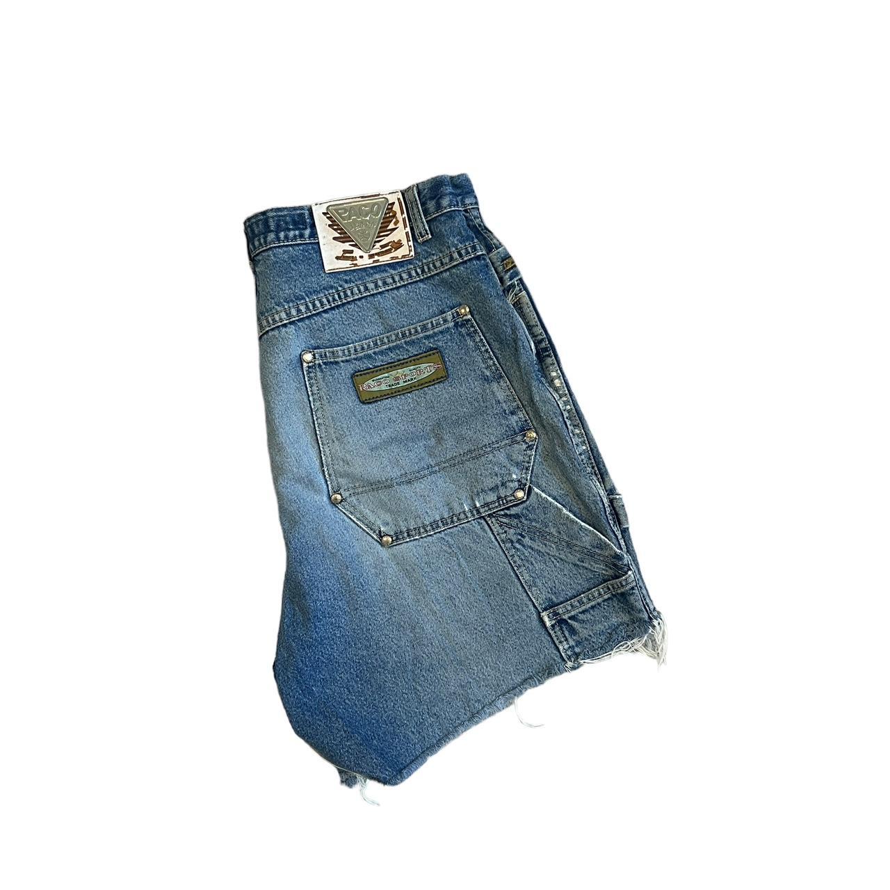 Vintage Paco Y2k Denim Jorts Hand cut shorts,... - Depop