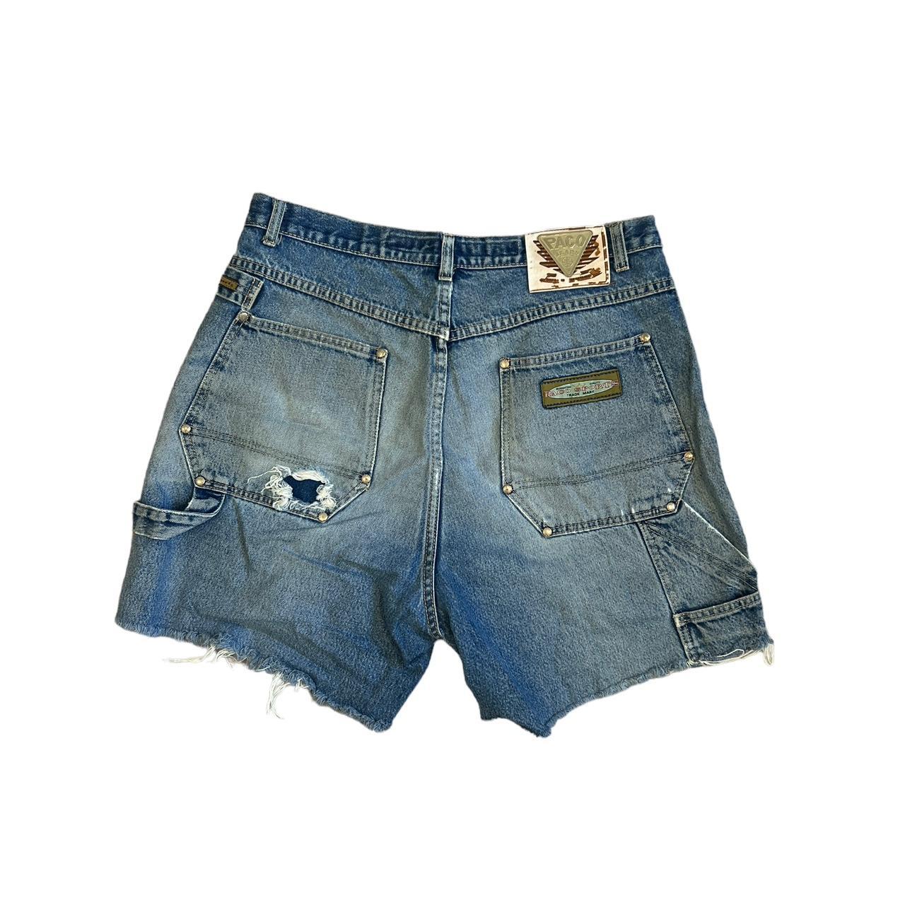 Vintage Paco Y2k Denim Jorts Hand cut shorts,... - Depop
