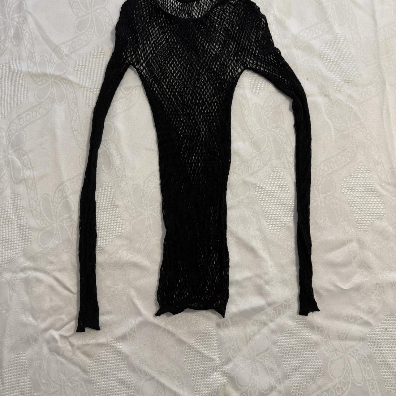 Black fishnet top #goth #grunge | Depop