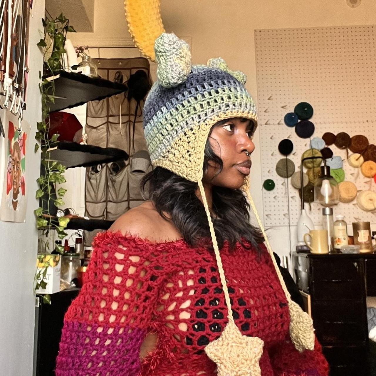 Multicolored Blue Star Hat⭐️ - Depop