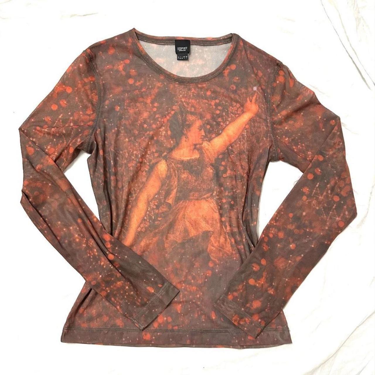 angelic sheer cherub mesh long sleeve super cute &... - Depop