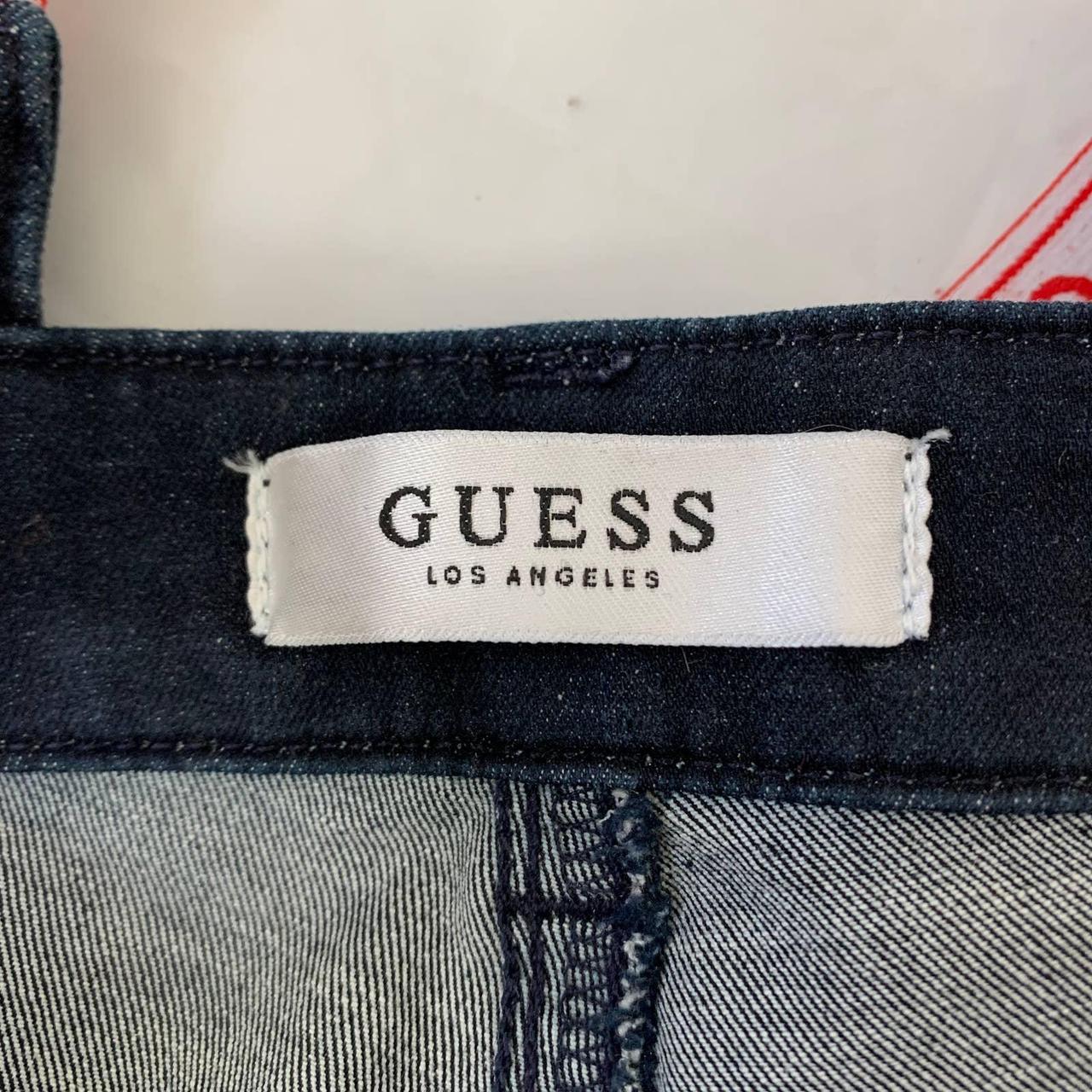 GUESS jeans super high rise red suspenders overalls... - Depop