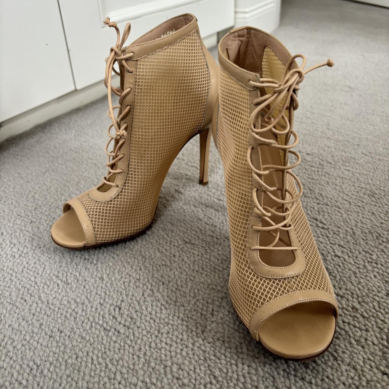 Scanlan Theodore Mesh Lace Up Heels Size 39 - Depop