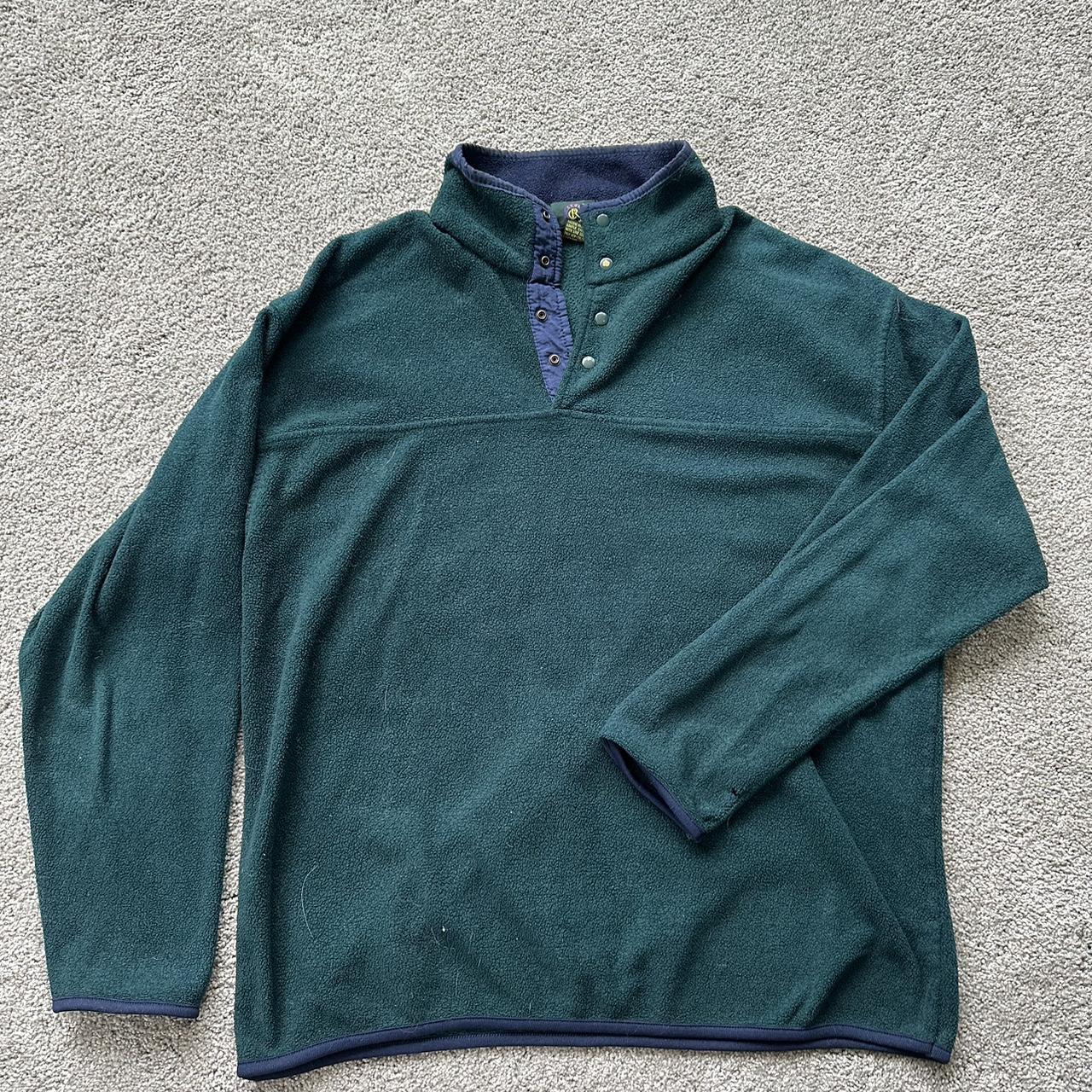 Quarter button fleece throw over jacket - Depop