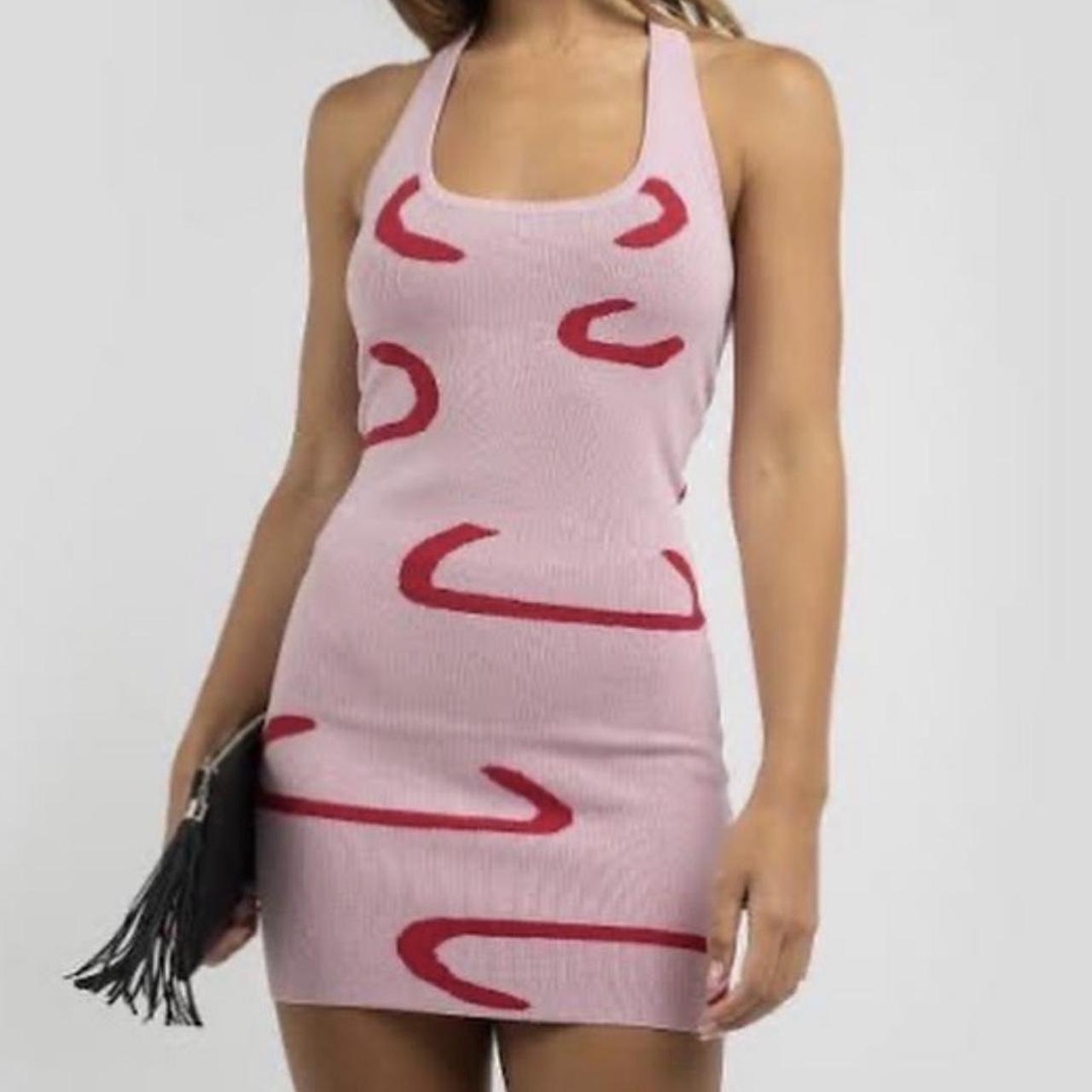 Chloe knit dress, only worn once, size 8-12 stretchy... - Depop