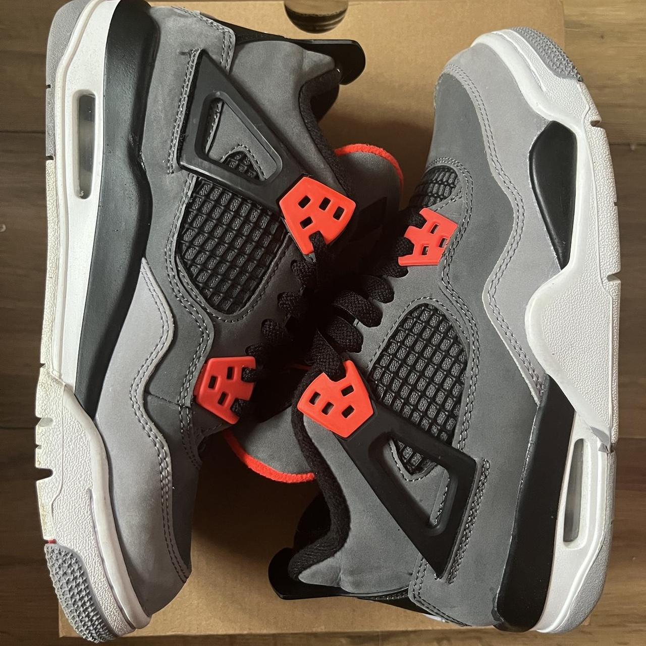 Jordan 4 Infrared UK 3.5 Authentic worn twice,... - Depop
