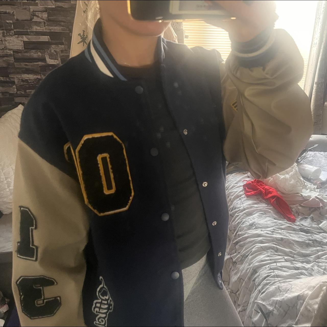 Boo-boo oversized bomber jacket Size S good condition - Depop