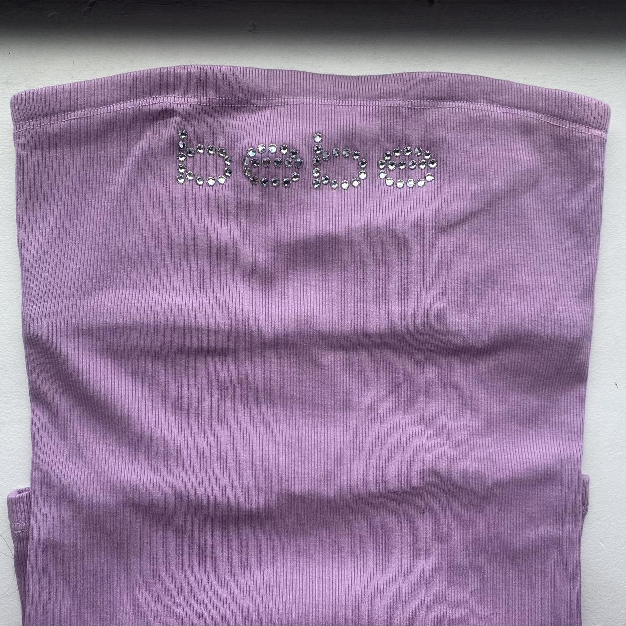 Gorgeous light purple bebe tube top with rhinestone... - Depop