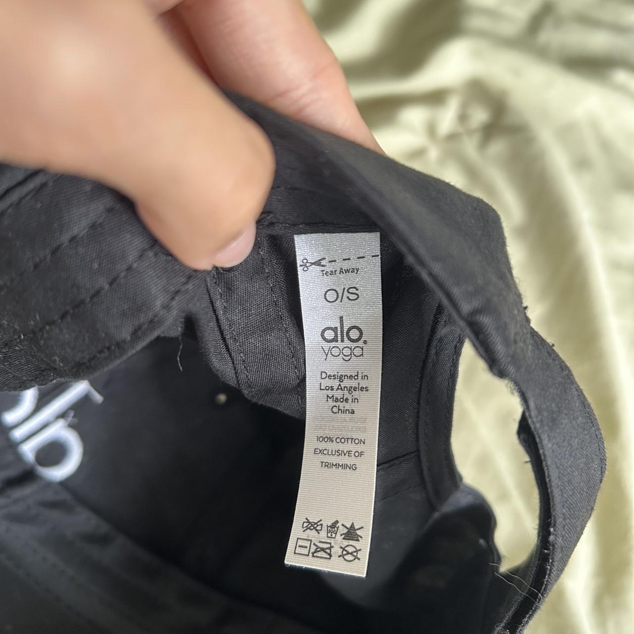 alo yoga black off duty cap worn a few times... - Depop