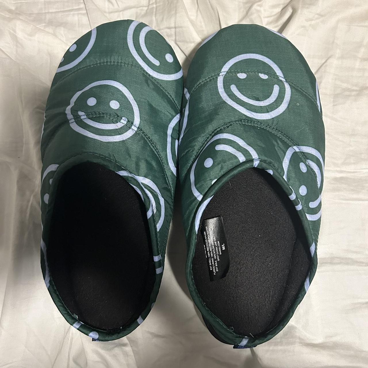 BAGGU PUFFY SLIPPERS FOREST HAPPY Size... - Depop