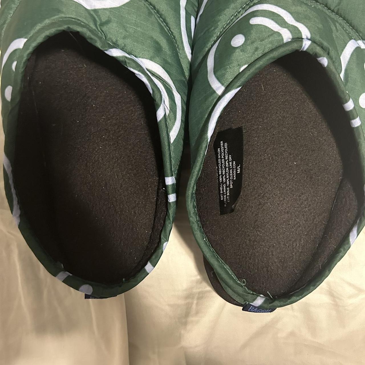 BAGGU PUFFY SLIPPERS FOREST HAPPY Size... - Depop