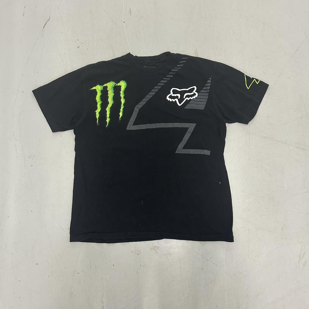 Y2K grunge goth skater emo Fox racing monster energy... - Depop