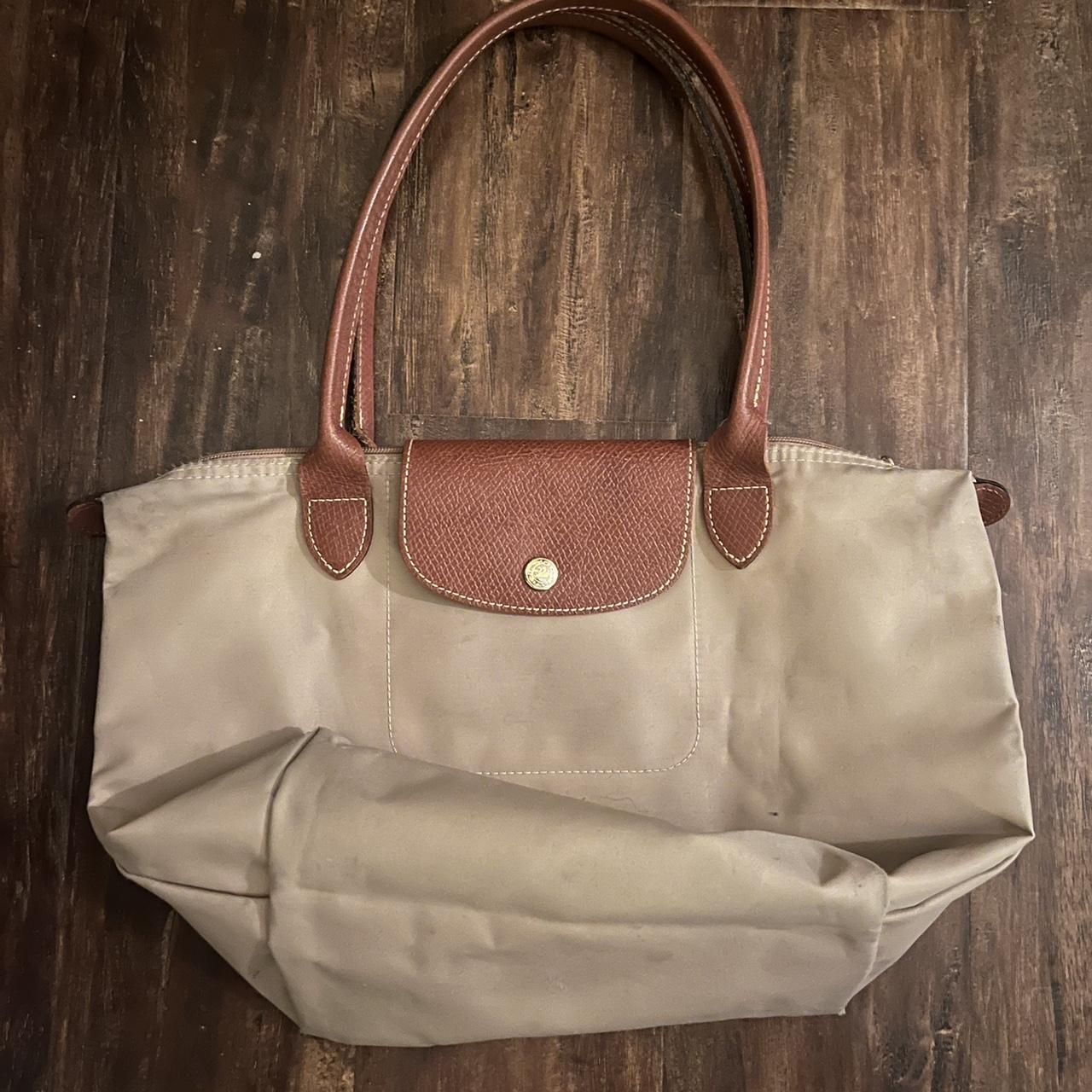[FREE SHIPPING] beige longchamp bag ⋆˙ ♡ slightly... - Depop
