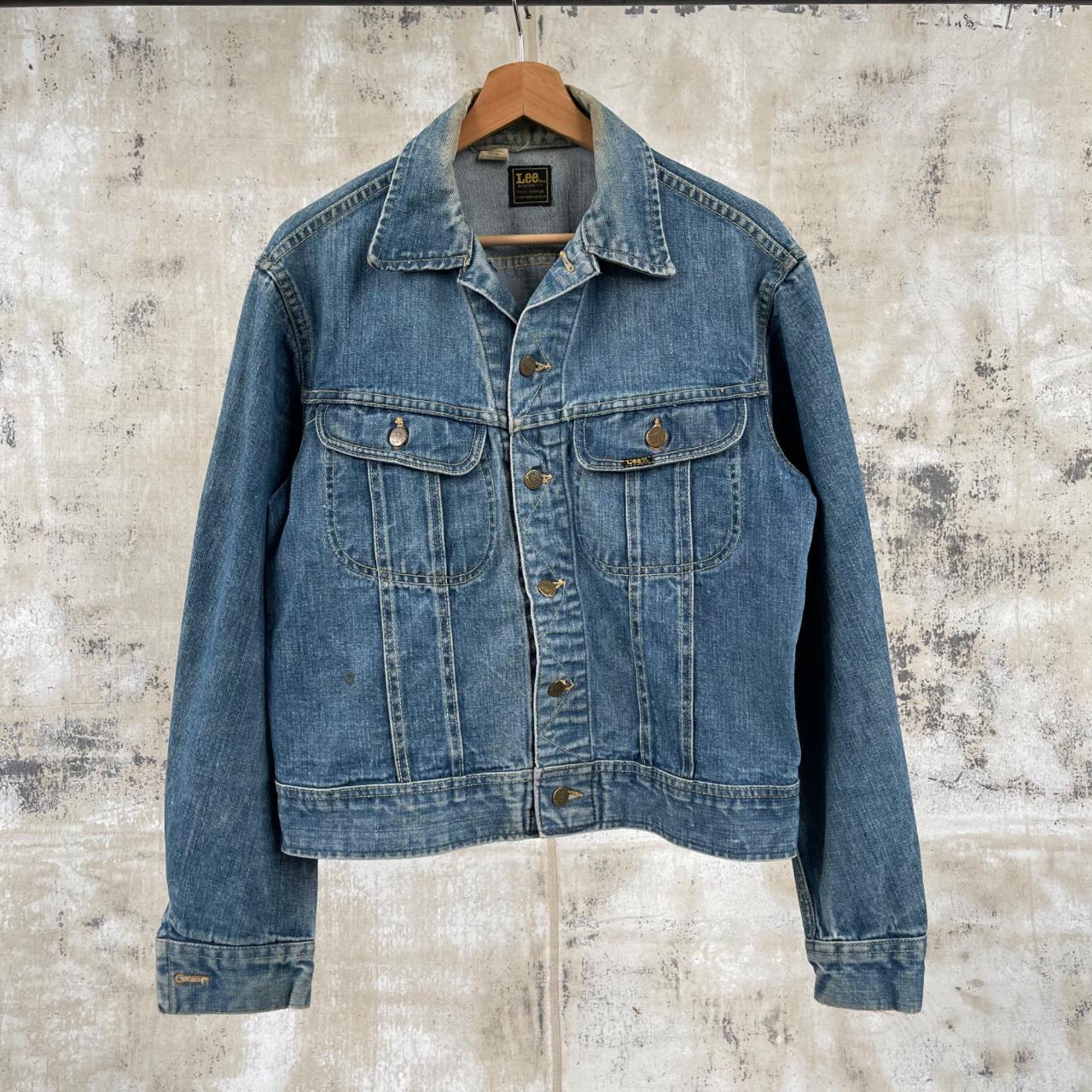 Vintage 70s Lee Denim Jacket Cropped trucker... - Depop