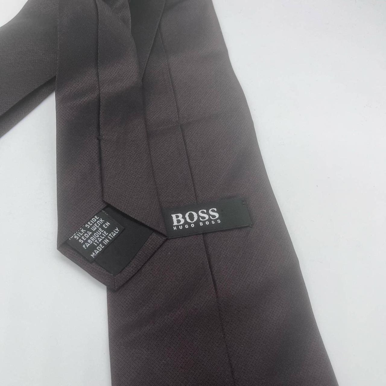 Hugo Boss Dark Brown Silk Neck Tie In gently used... - Depop