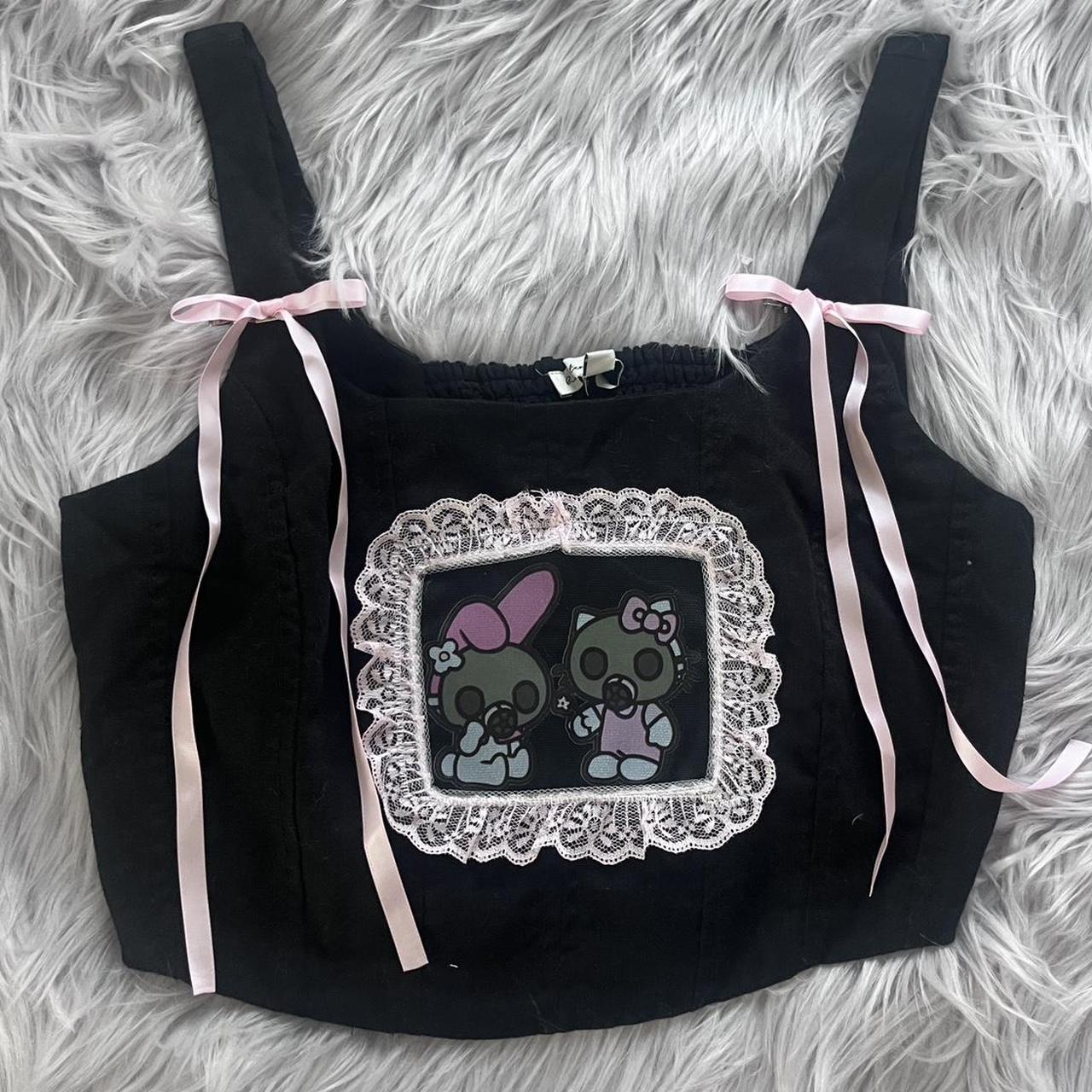 Black and pink Hello Kitty and My Melody gas mask... - Depop