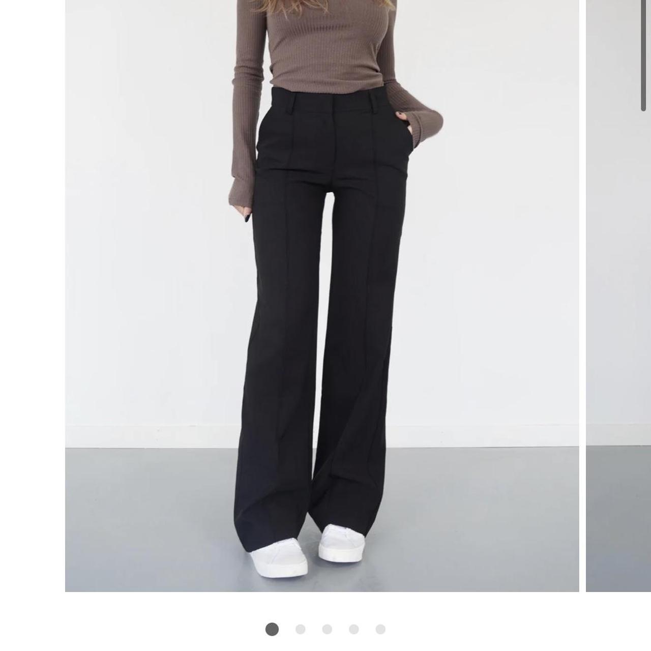 Venderbys Vera wide pant in emerald green colour... - Depop