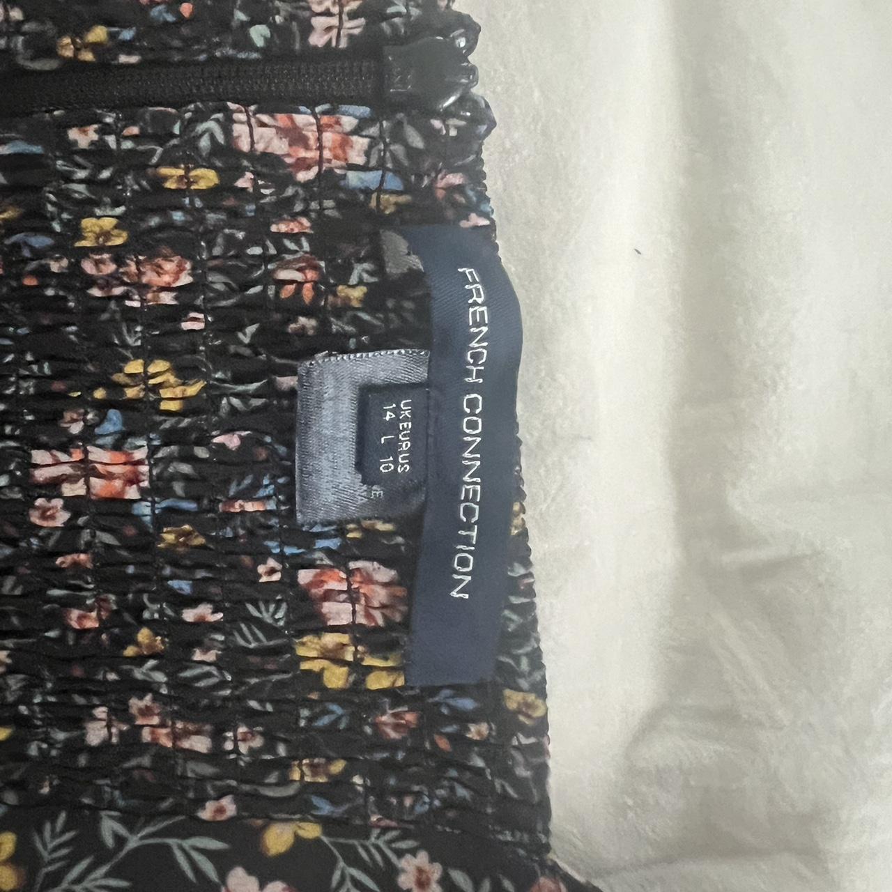 Floral French Connection mini dress with elastic... | Depop