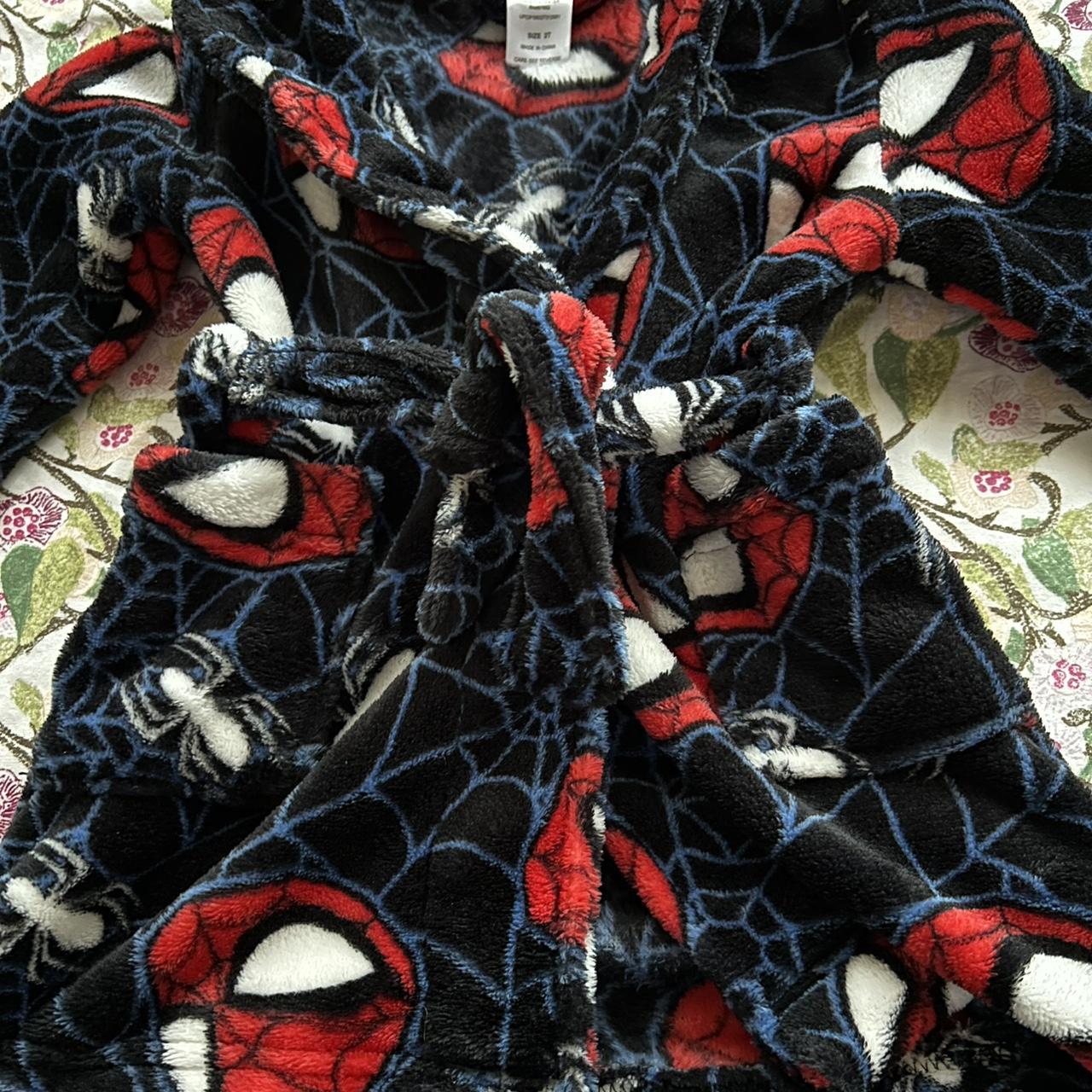Black and red Spider-Man bathrobe. Size 2T! In... | Depop