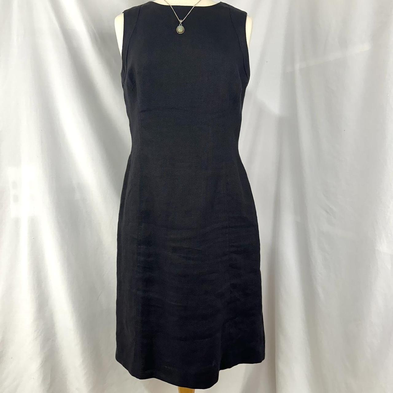 talbots black irish linen 100% linen lined black... | Depop