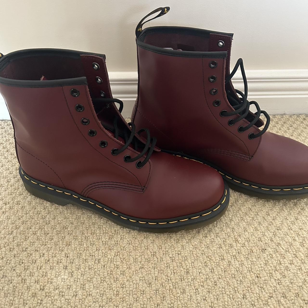 NEW cherry red doc marten boots 🍒 Men’s size UK 9... - Depop