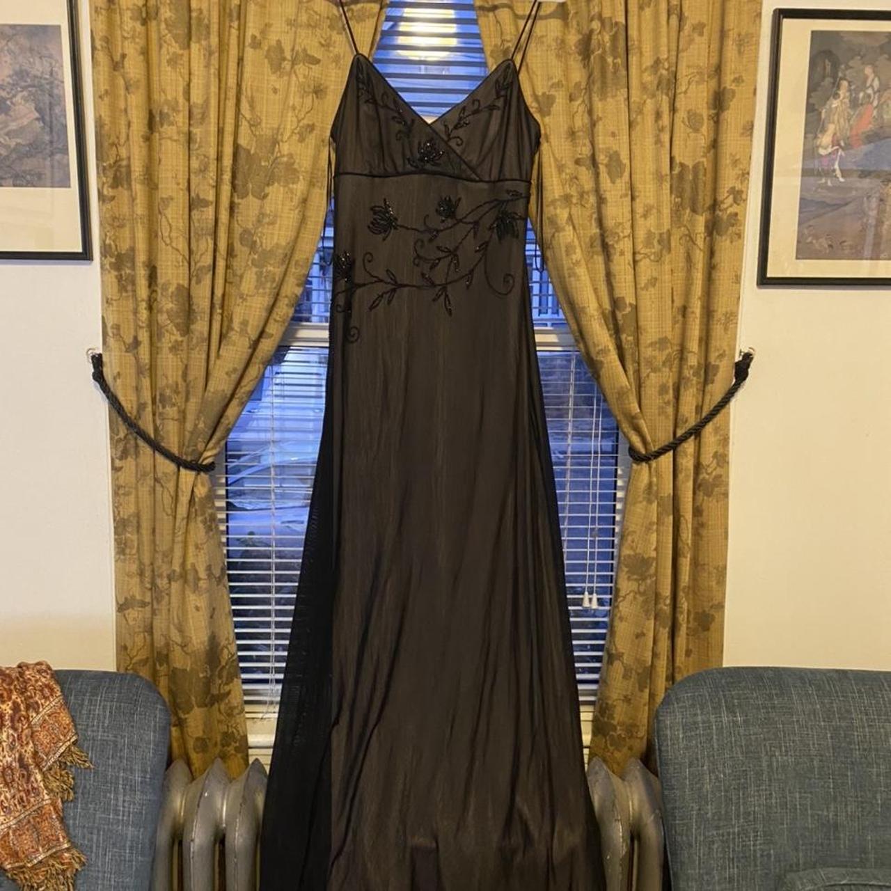 90s/y2k prom dress. Super lightweight, mesh material... - Depop