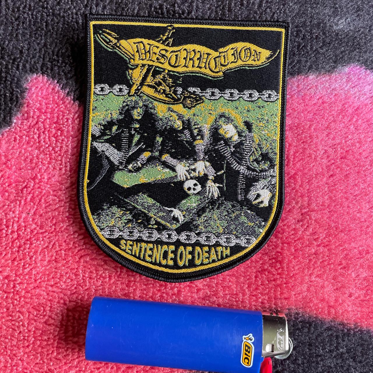 Destruction sentence of death woven patch. Hard to... | Depop