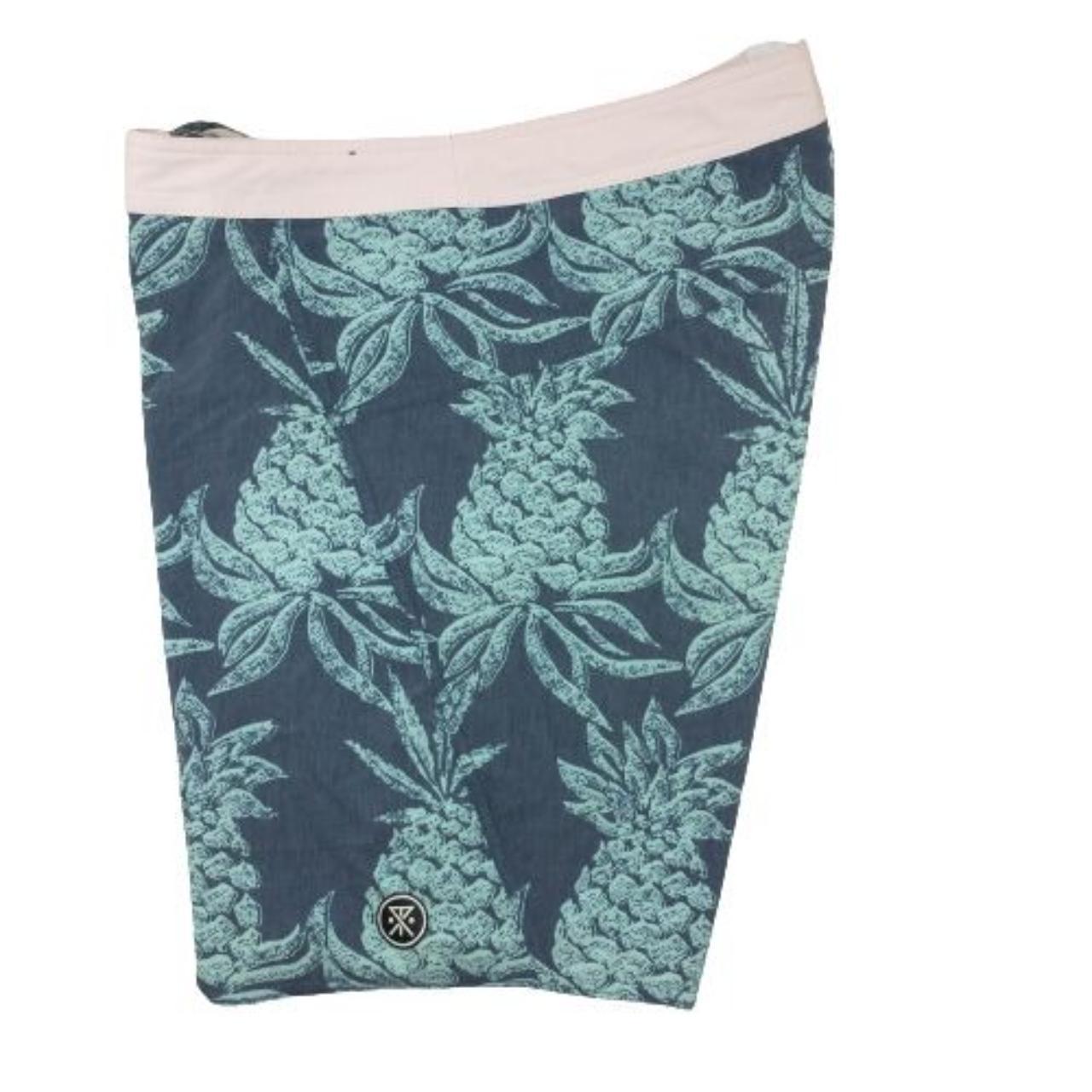 Men's Savage Roark Revival Blue Pineapple Swim Board... - Depop