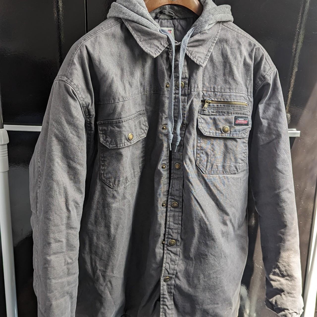 Grey dickies workwear jacket Size: XL (fits... - Depop
