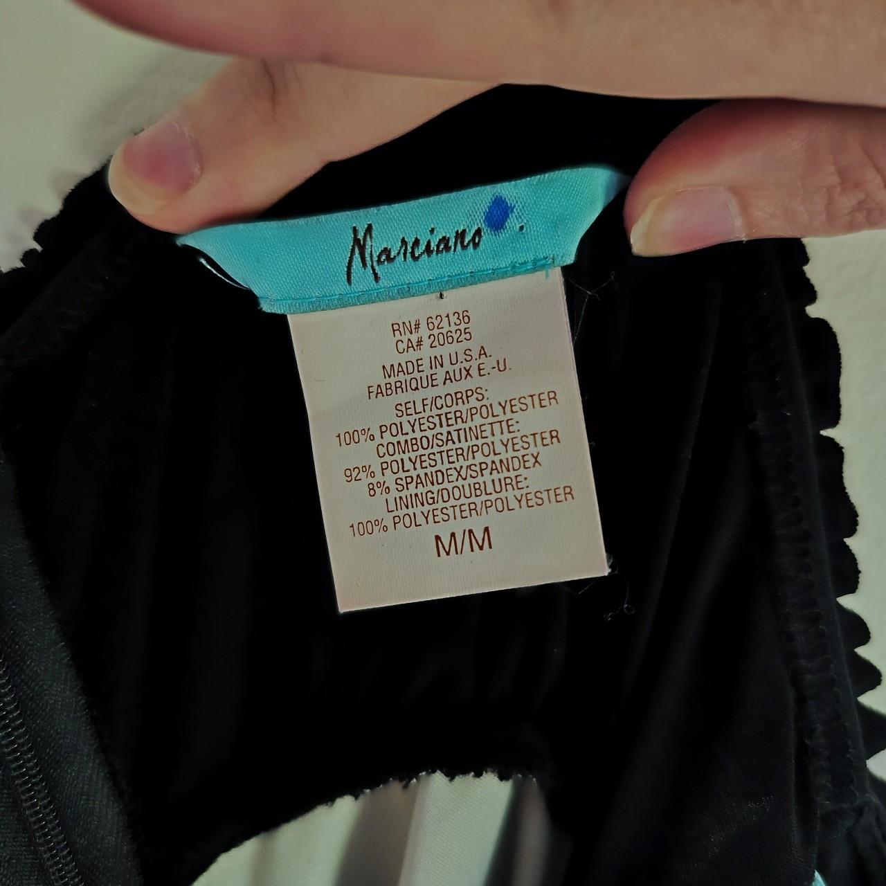 Marciano Women's Black and Cream Dress | Depop