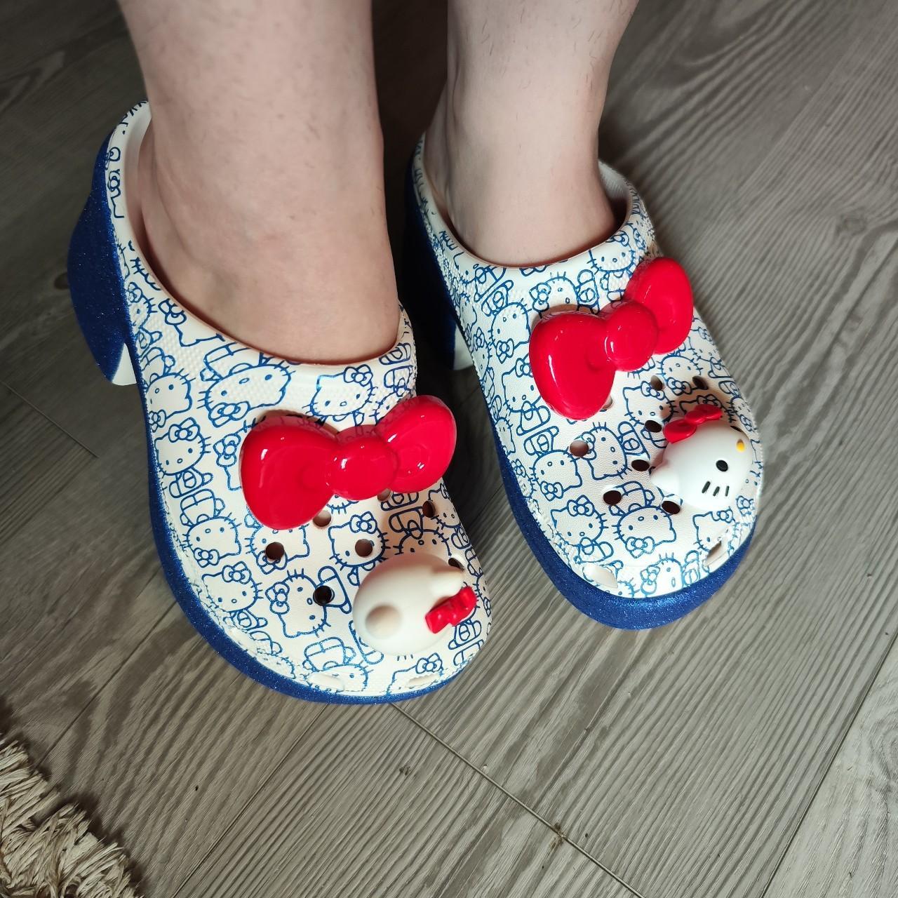 Hello Kitty Clog Crocs! Size- US Women's 7... - Depop