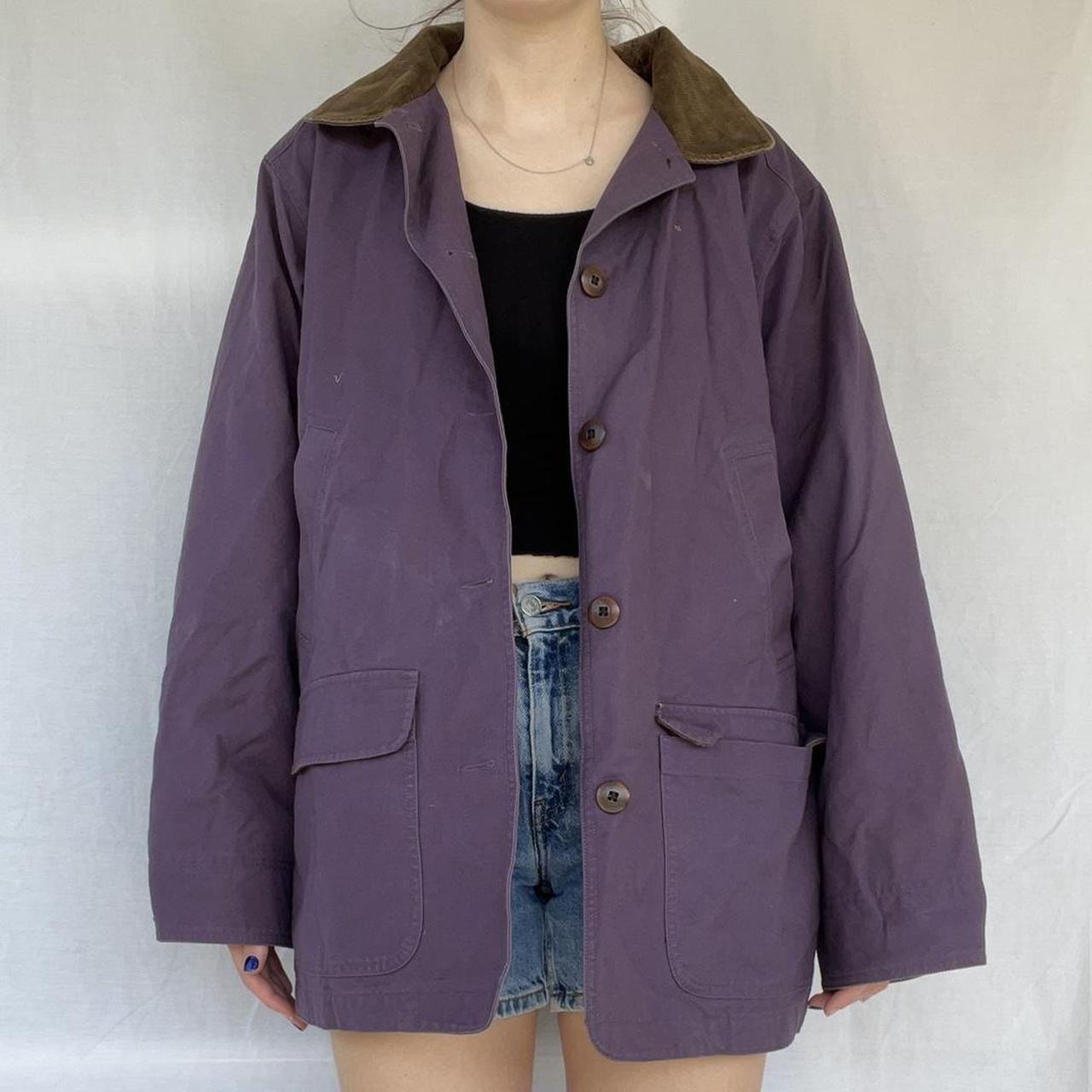Purple button down chore jacket!💫 4 pockets on the... - Depop