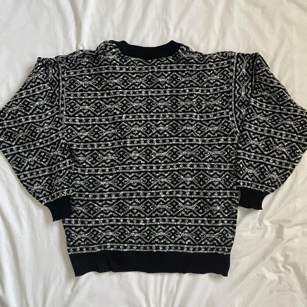 Black and white striped button up cardigan!💫 in good... - Depop