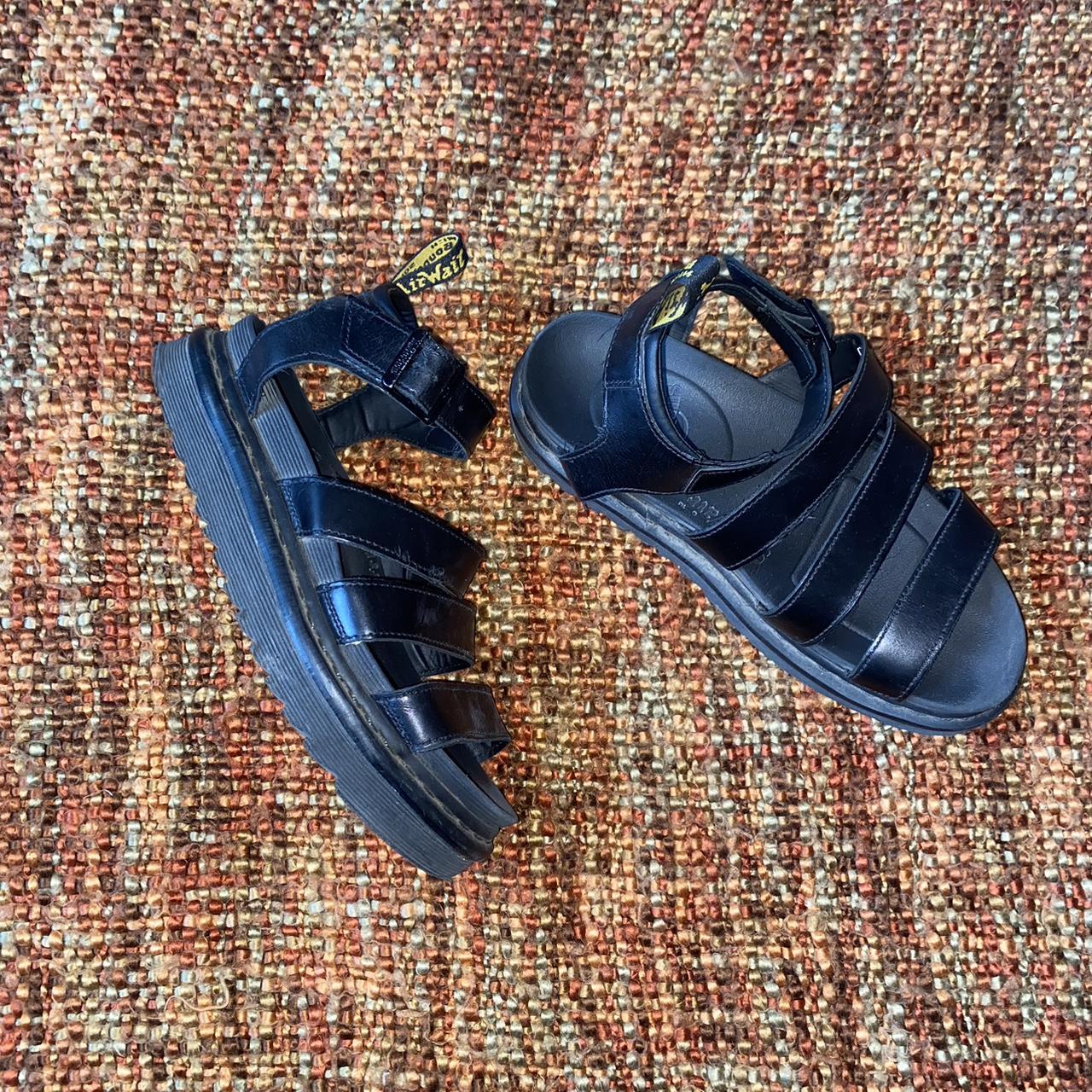 Doc Marten Black Platform Sandal Used but good... - Depop