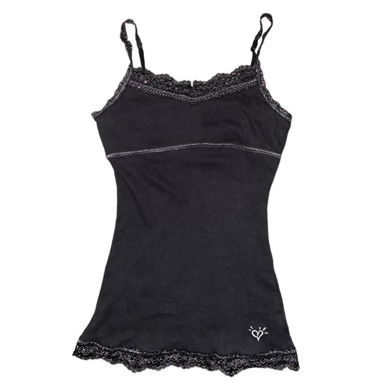 Justice Lace Cami Tank Early 2000’s! Has a built in... - Depop