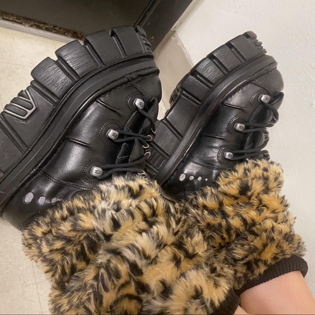 Fur Leopard Print Leg Warmers Early 2000’s! Super... - Depop