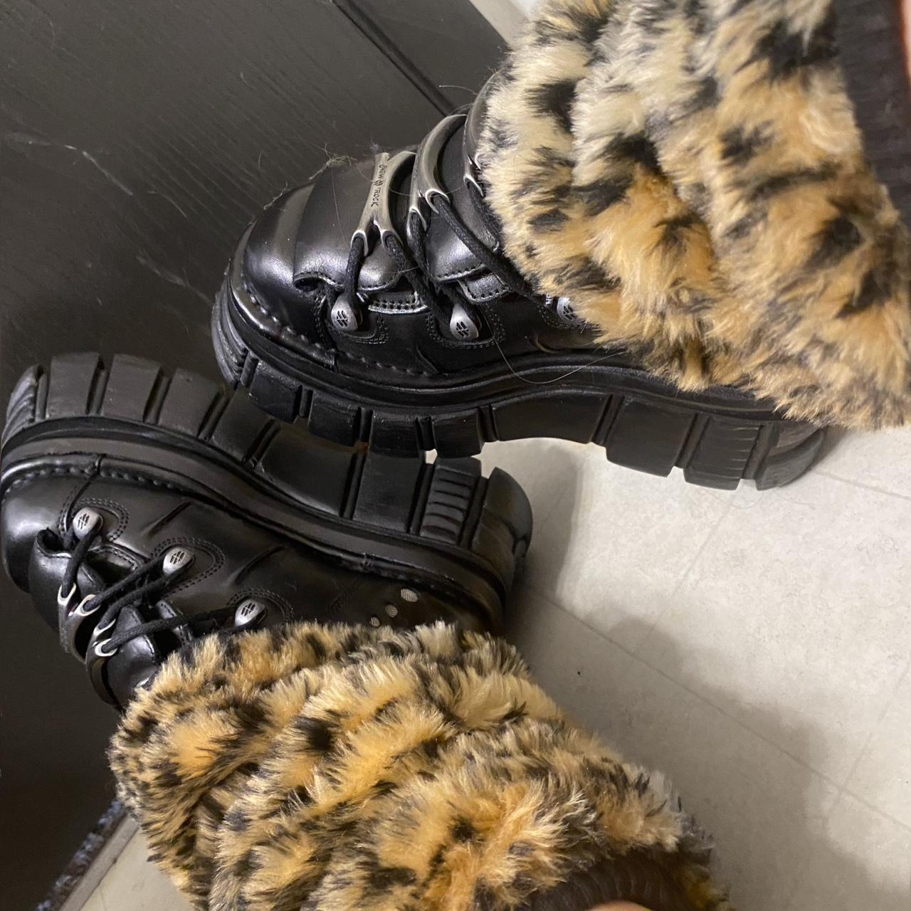 Fur Leopard Print Leg Warmers Early 2000’s! Super... - Depop