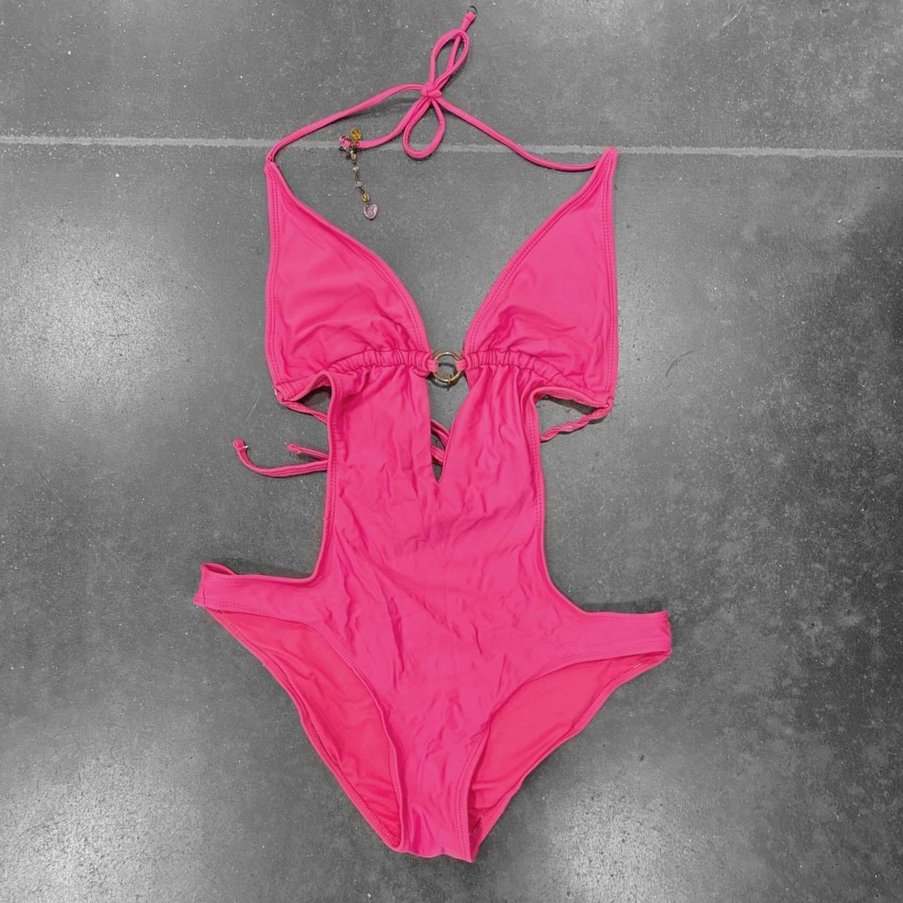 Hot Pink String Monokini Early 2000s Trashy Depop