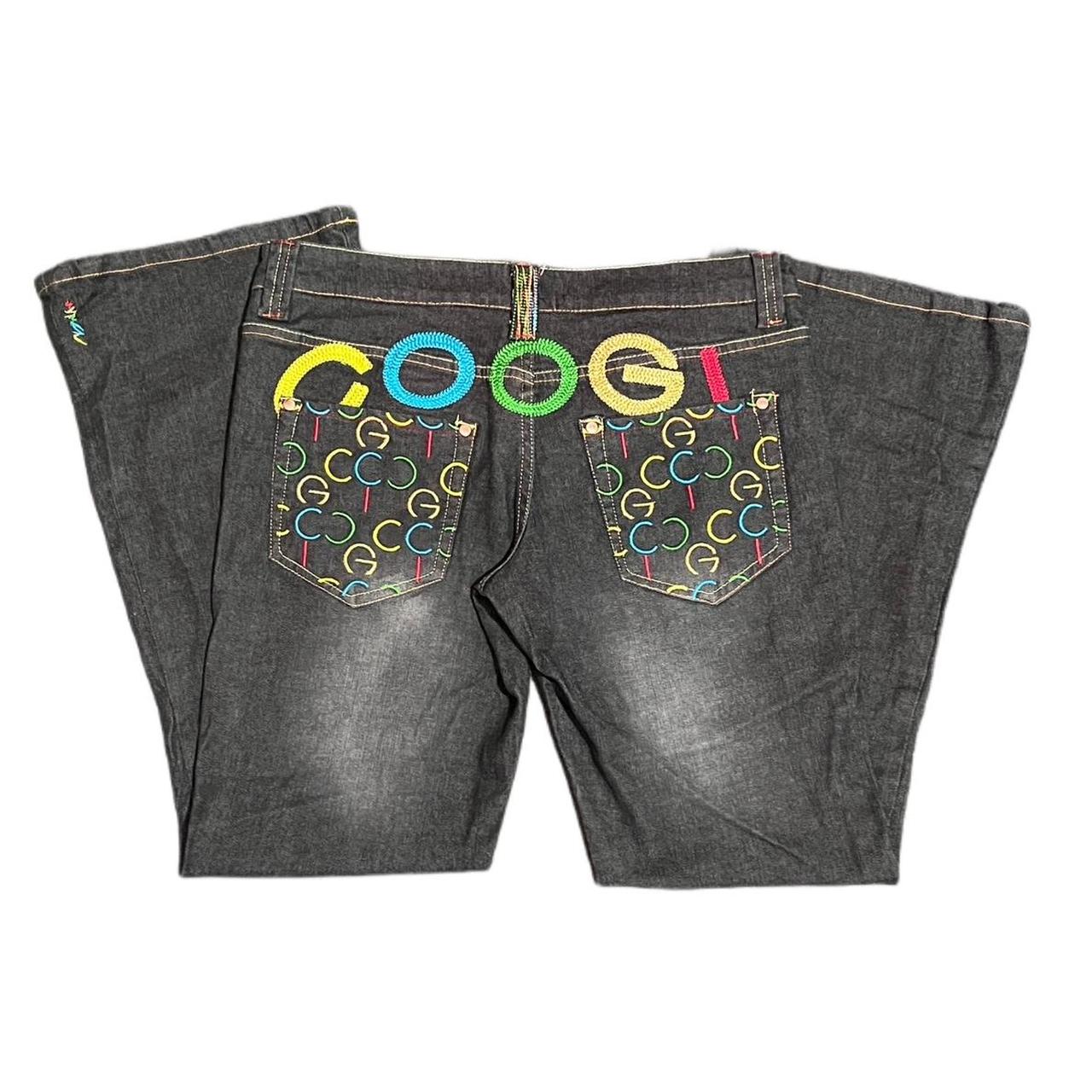 Coogi Women's Yellow and Green Jeans | Depop