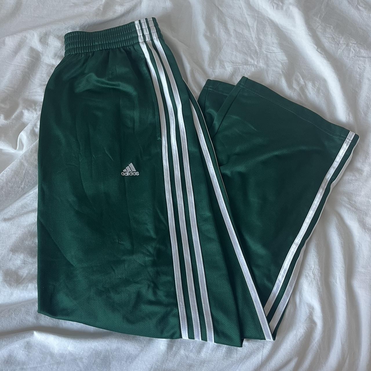 Green Adidas Track Pants Men’s Large Basically... - Depop